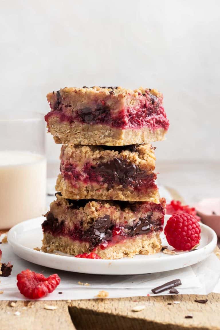 Chocolate Raspberry Oatmeal Bars | Emma Duckworth Bakes
