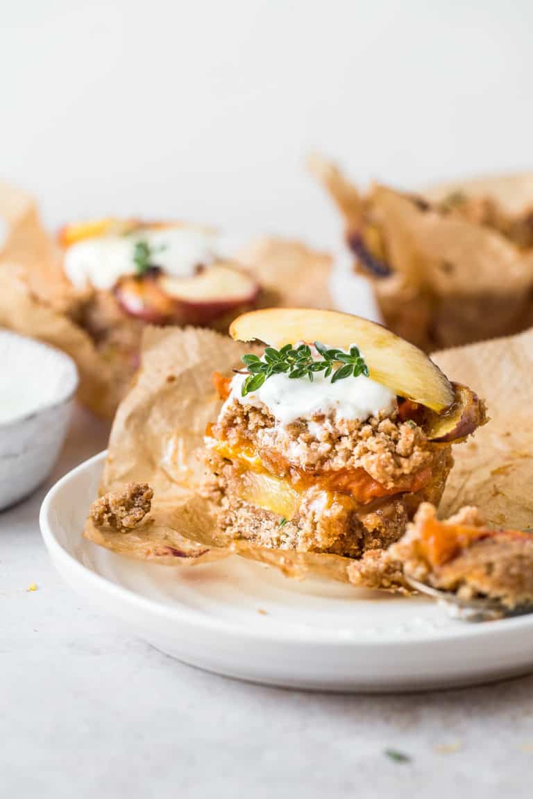 Easy Peach Crumble Bars | Emma Duckworth Bakes