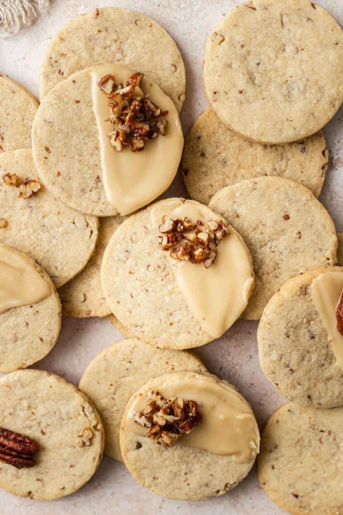 Glazed Pecan Shortbread Cookies | Emma Duckworth Bakes