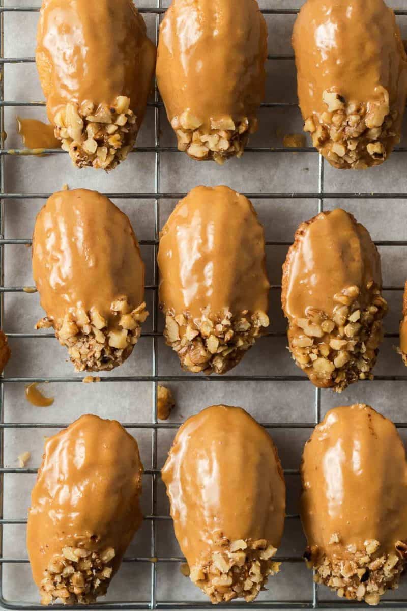 Brown Butter Madeleines with Espresso Glaze | Emma Duckworth Bakes