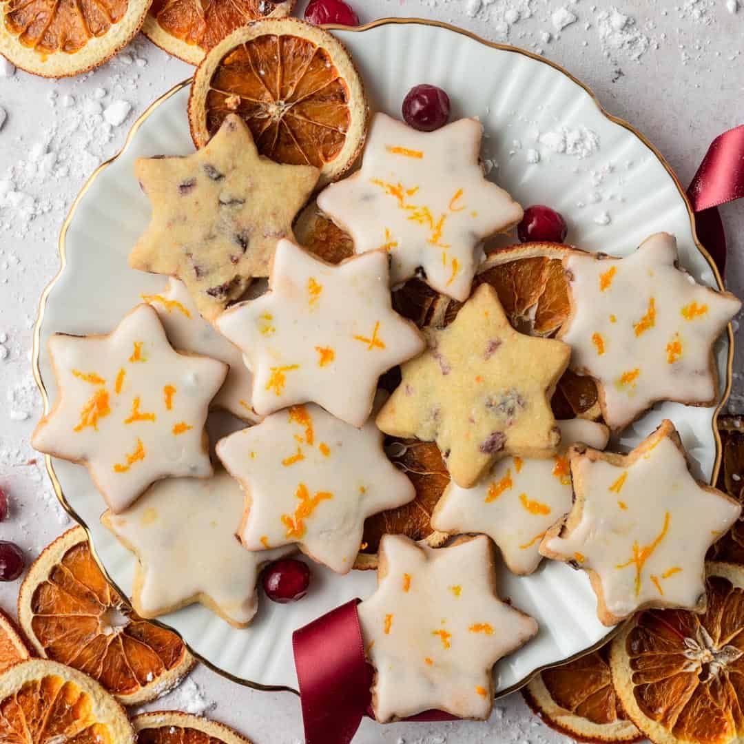 Cranberry Orange Shortbread Cookies | Emma Duckworth Bakes