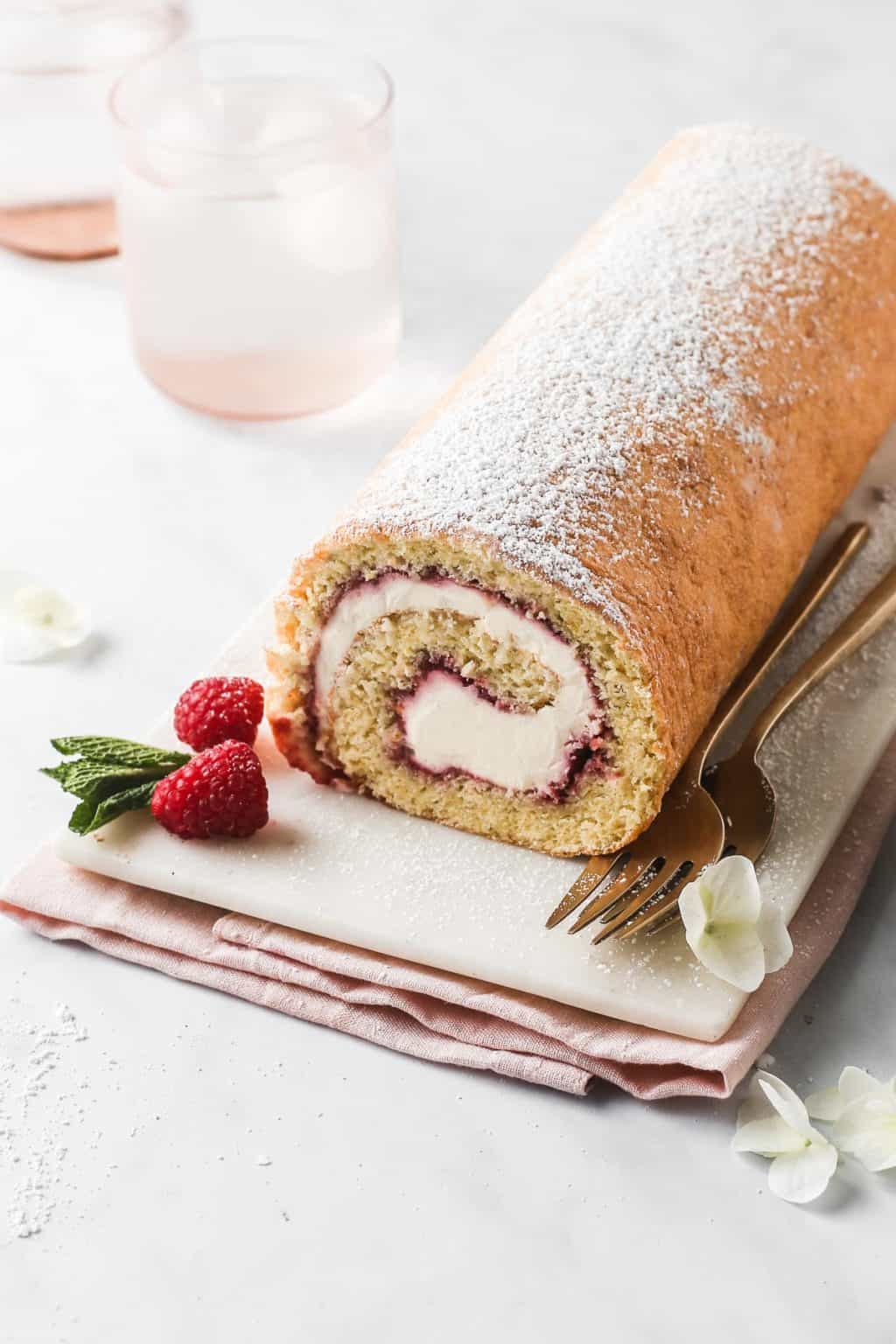 Raspberry Swiss Roll (Step by Step) - Emma Duckworth Bakes