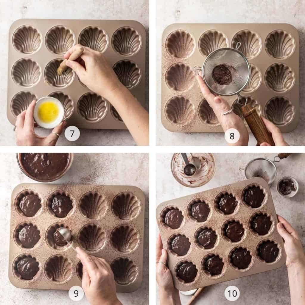 French Chocolate Madeleines (process shots) | Emma Duckworth Bakes