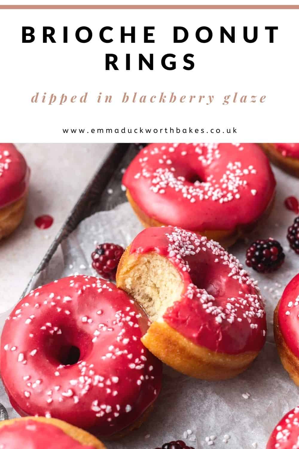 Ring Doughnuts with Blackberry-Glaze | Emma Duckworth Bakes