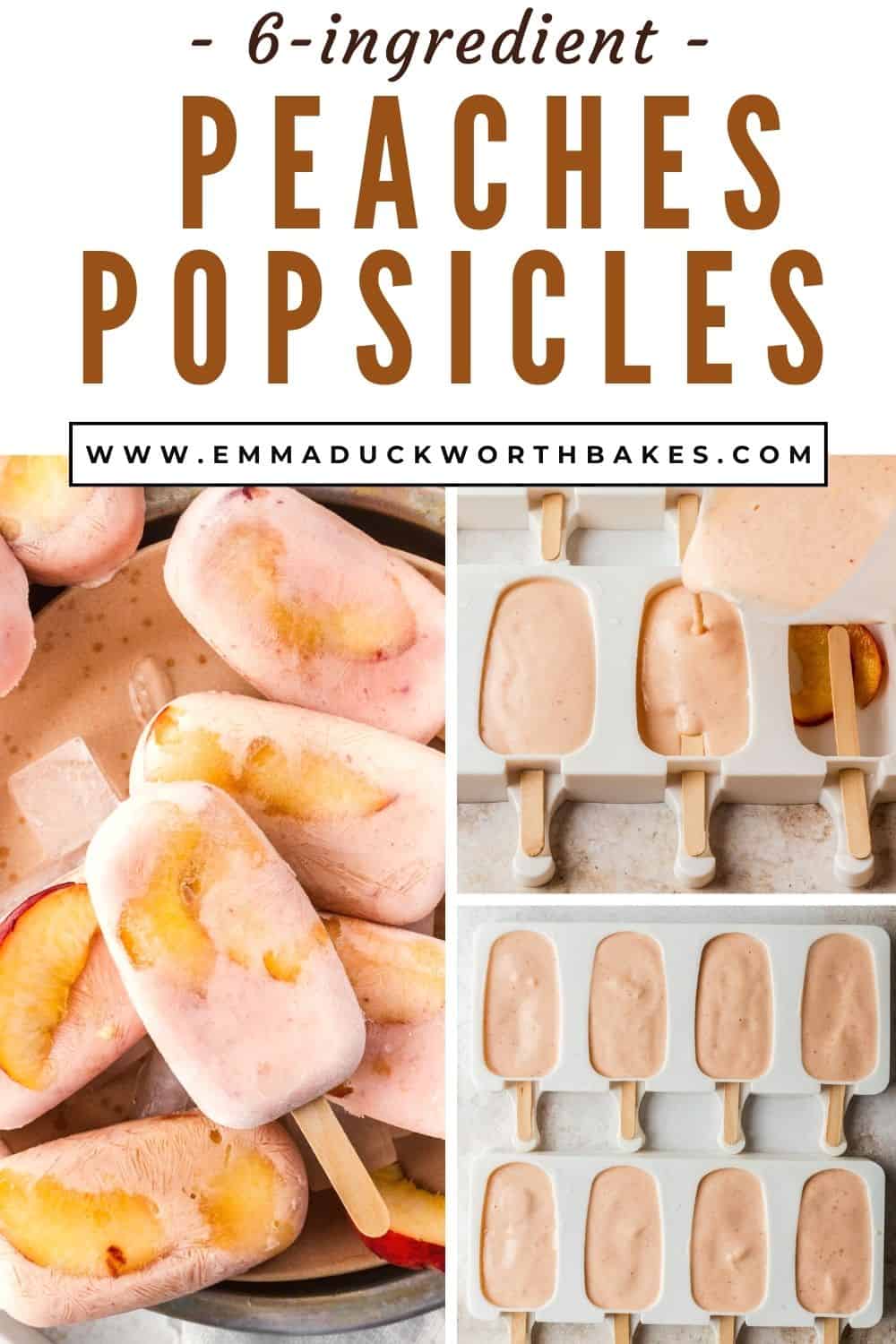 Homemade Fresh Peach Popsicles | Emma Duckworth Bakes