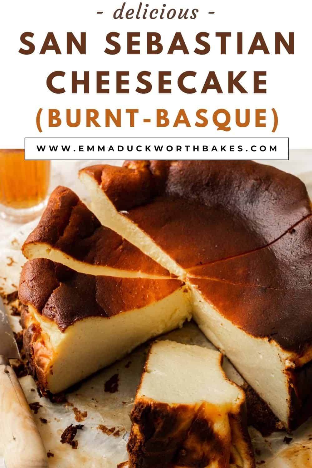 San Sebastian Cheesecake (Burnt-Basque) | Emma Duckworth Bakes
