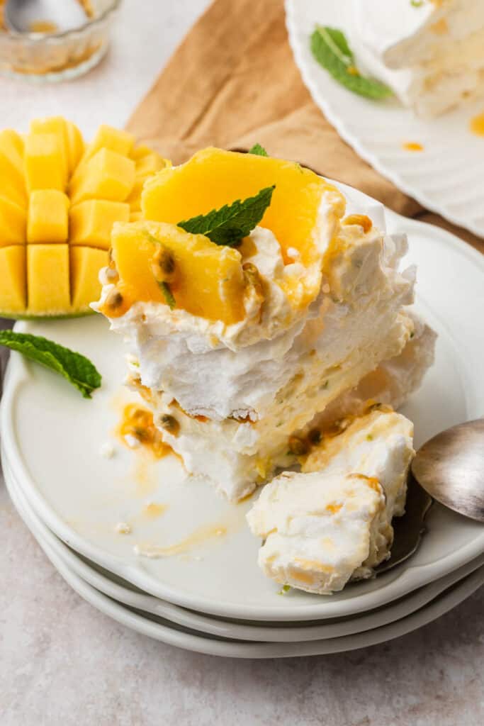 Mango Passion Fruit Pavlova | Emma Duckworth Bakes
