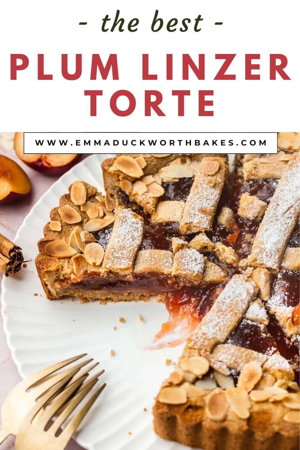 Spiced Plum Linzer Torte | Emma Duckworth Bakes
